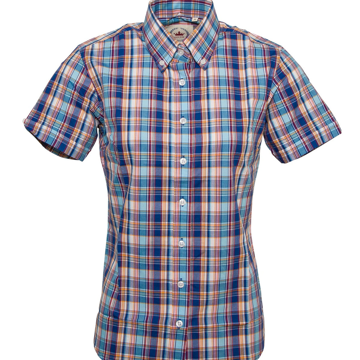Ladies Blue check shirt - LSS STCK 29– Relco London