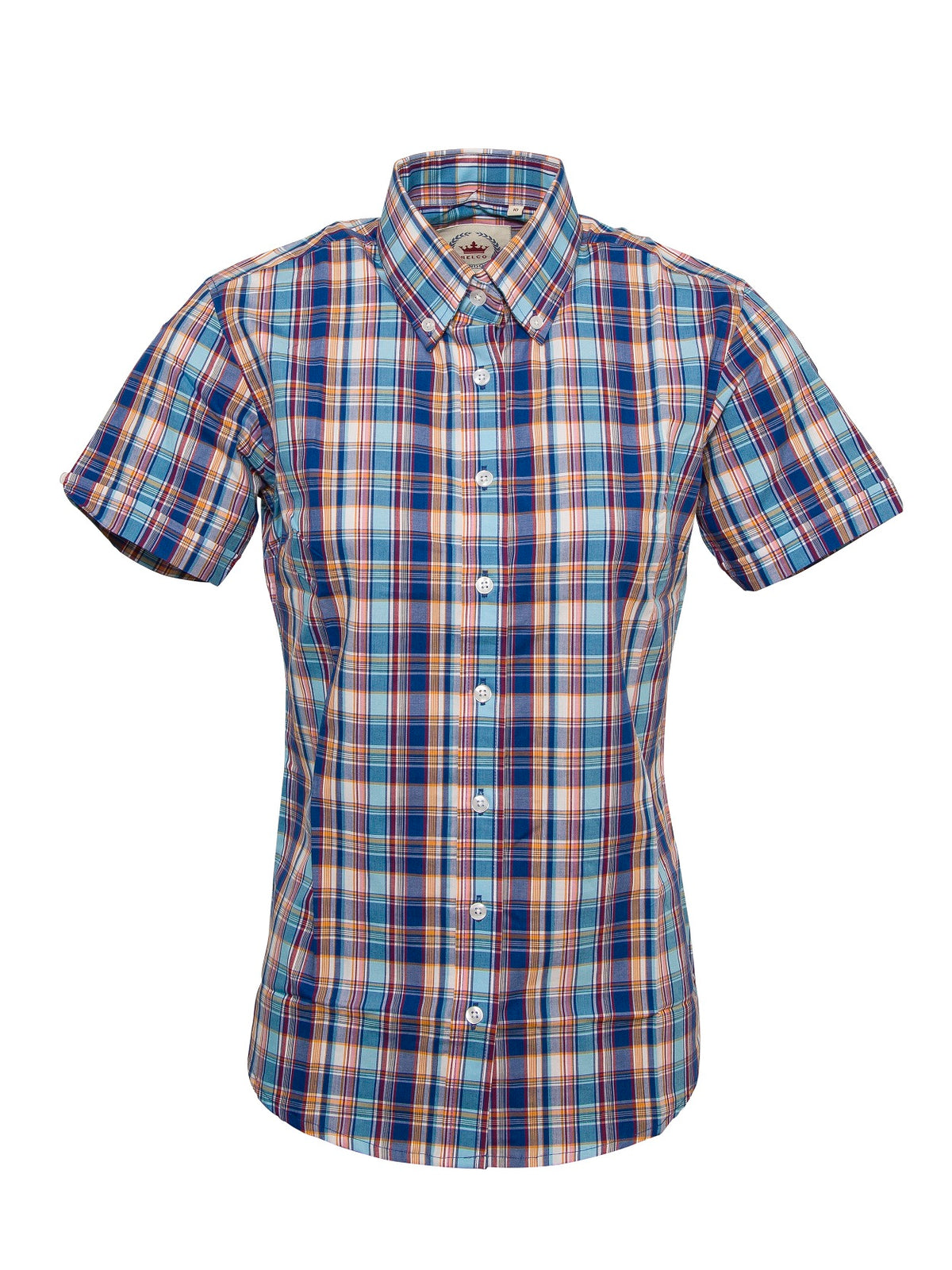 Ladies Blue check shirt - LSS STCK 29– Relco London