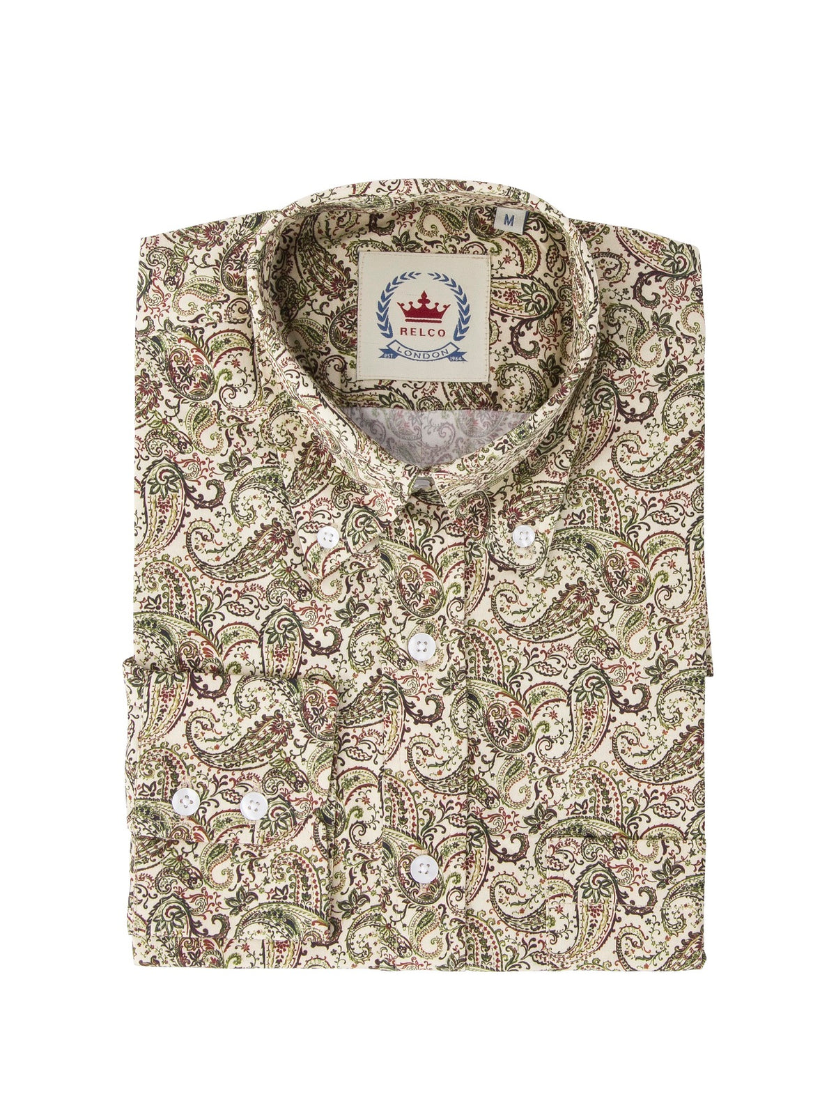 Men's stone coloured paisley - PS 35– Relco London
